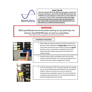 GenSafety BR-200 Generator Interlock Kit for Cutler Hammer BR and CH Series 150AMP and 200 AMP Panels - Made in USA !