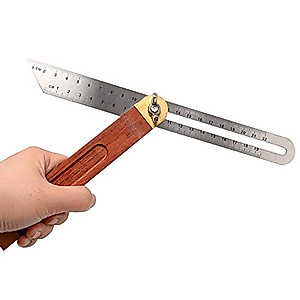 360 Degree Sliding T-Bevel Carpenters Angle Finder, Angle Ruler Wood Bevel Protractor Tool, 7Inch