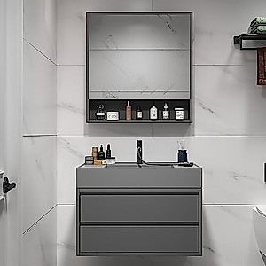 Small Bathroom Vanity,Bathroom Vanity with Sink Vanity Cabinet,Modern Undermount Small Single Bathroom Cabinet Set,Small Bathroom Vanity Wall Mounted,with Ceramic Sink ( Color : Wall cabinet , Size :