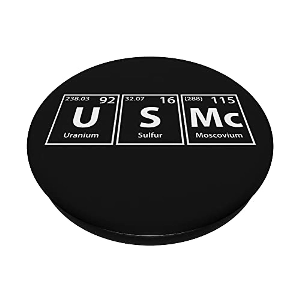 Periodic Tees Co. Usmc (U-S-Mc) Periodic Table Elements Spelling PopSockets Stand for Smartphones an