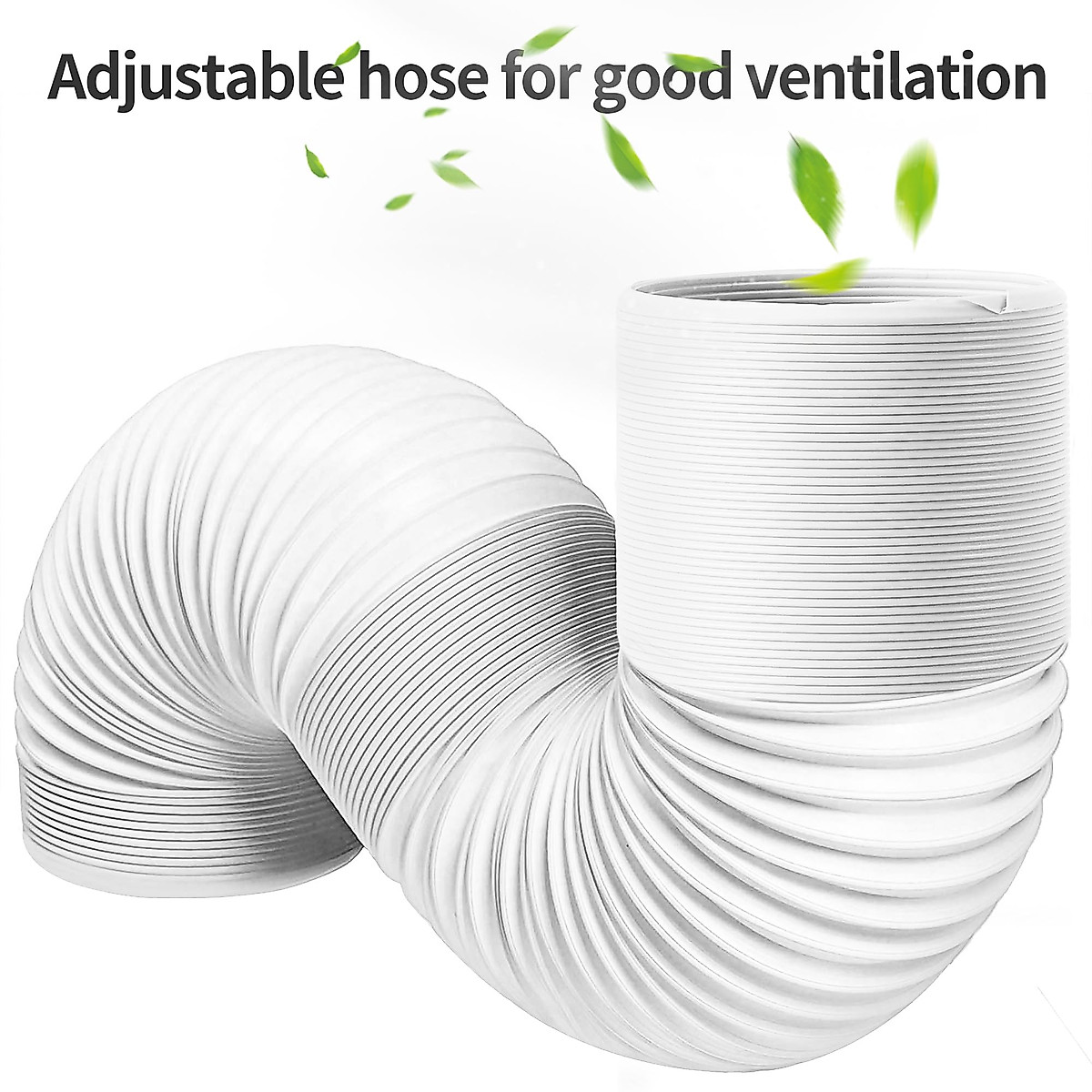 Portable Air Conditioner Exhaust Hose - 5.9 Inch Diameter, 78 Inch Length, Anti-Clockwise Thread