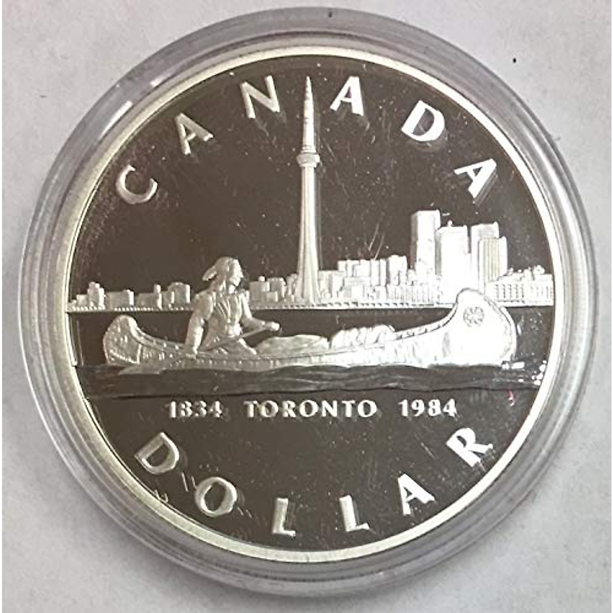 CA 1984 Canada 150th Anniversary of Toronto Silver Dollar in Original Packaging and COA Proof