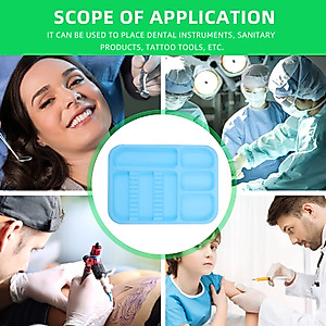 Plastic Dental Trays Instrument Trays Dental Instrument Set Plastic Serving Fruit Storage Trays Dentist Tools Kit Blue Pink Green