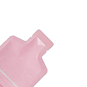 QQ Studio Pack of 100 Matte Aluminum Bottle Designed SlickSeal™ Pouches for Food Packaging (Glossy Pink w/Stripes, 3" x 5")