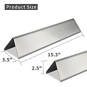 BTCDR 3 Pack Spirit Grill Replacement Parts for Weber Spirit 15.3 Inch 7635 Flavorizer Bars and 69785 Burner Weber Spirit I & II 200 with Front Control, Spirit E210, E220, S210, S220