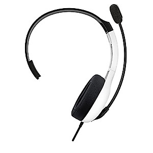 PDP LVL30 Wired Headset with Single-Sided One Ear Headphone for PC, Xbox - Mac, Tablet Compatible - Noise-Cancelling Mic - Lightweight, Cool Comfort, Great for Gaming, School and Remote Work - White