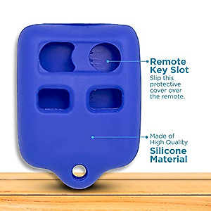 Keyless2Go Replacement for New Silicone Cover Protective Cases for 4 Button Remote Key Fobs CWTWB1U345 CWTWB1U331 - Blue (2 Pack)