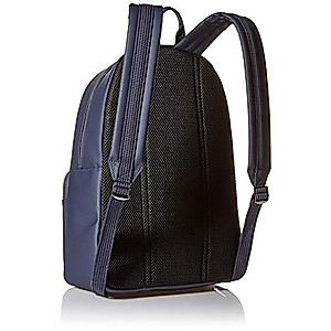 Lacoste mens Solid Large Zip Backpacks, Peacoat, One Size US