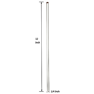 6Pcs Glass Stir Sticks Glass Stirring Rod 12" Long 1/4'' Diameter with Both Ends Round (6)
