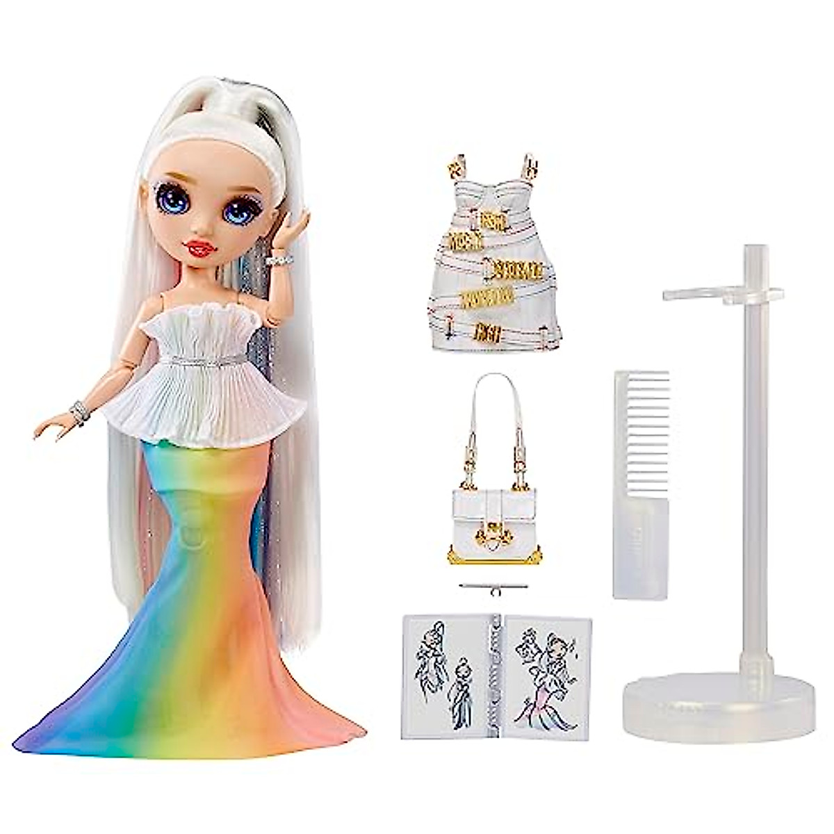 Rainbow High Fantastic Fashion Amaya Raine – Rainbow 11” Fashion Doll and Playset with 2 complete doll outfits, and fashion play Accessories, Great Gift for Kids 4-12 Years Old