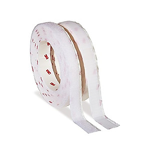 Scotch Multi-Purpose Hook and Loop Fasteners, 1 Roll, White, For Indoor Use, 3/4 in x 15 ft