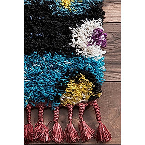 nuLOOM Alane Moroccan Shag Area Rug, 6' 7" x 9', Multi