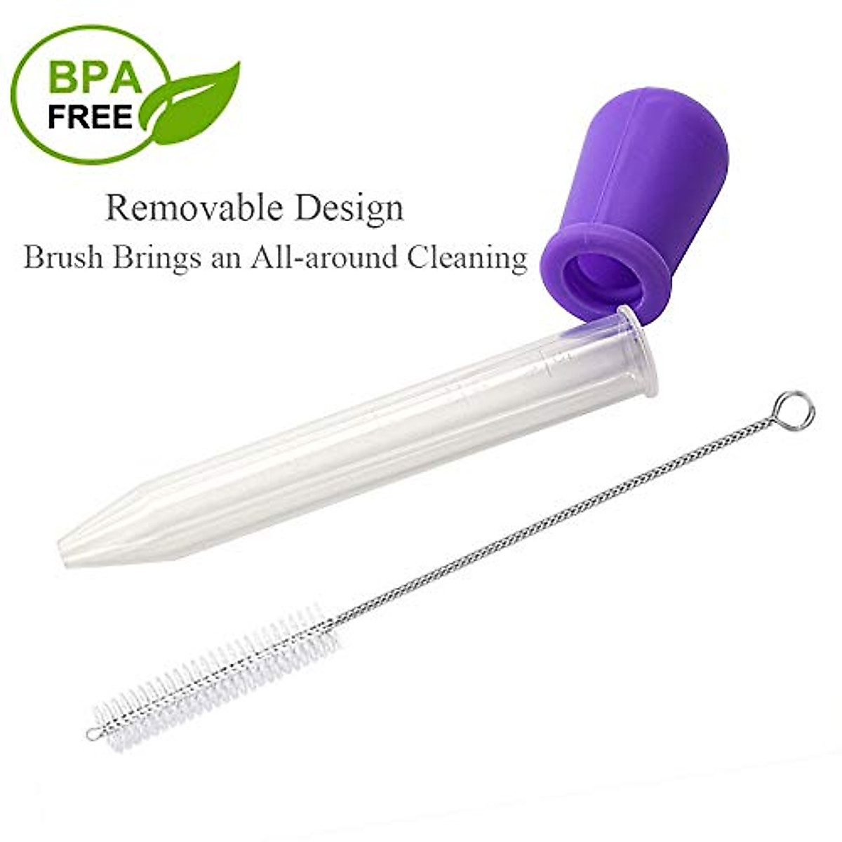 CHIUTUUY 11 Pcs Eye Droppers for Kids - 5ml Silicone Plastic Pipettes Liquid Transfer Dropper for Crafts Science Water Play Candy Gummy Molds