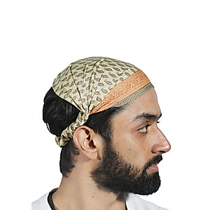 SARJANA HANDICRAFTS Lot 10 Pieces Womens Mens Silk Headband Printed Hairband Bandana Wrap Band (Multicolored (Assorted))