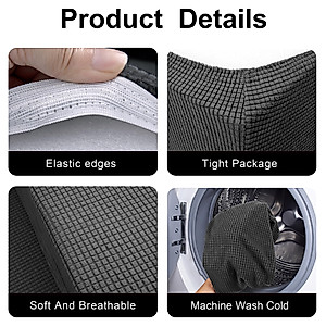 RunNico RV Dinette Cushion Cover-Elastic Camper Cushion Slipcovers-Stretchable Loveseat Sofa Furniture Protector for RV Camper Car Bench (1 Backrest Cover & 1 Bench Cover) (Grey)