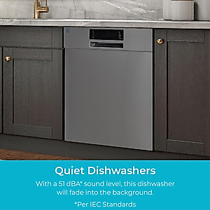 Kenmore 24" Built-In Stainless Steel Tub Dishwasher with SmartWash, UltraWash, SmartDry Plus, MoreSpace Adjustable Rack, Energy Star Certified, Fingerprint Resistant Stainless Steel