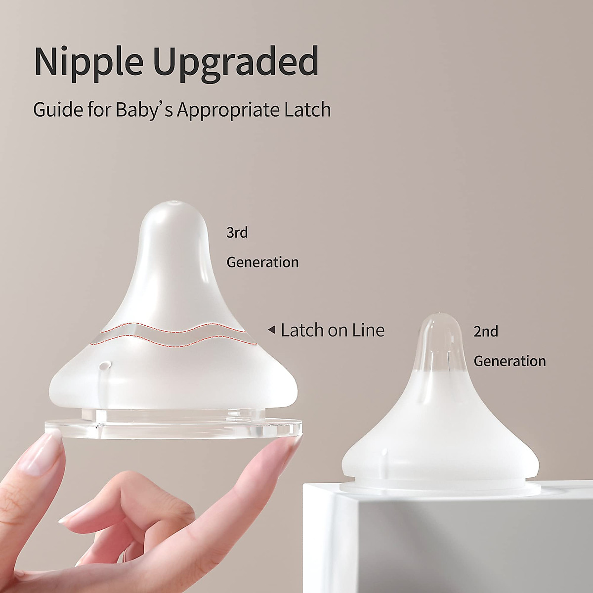 Pigeon PP Nursing Bottle Wide Neck, Streamlined Body, Natural Feel, Easy to Clean, 5.4 Oz(Pack of 4), Includes 4pcs SS Nipples (0m+)