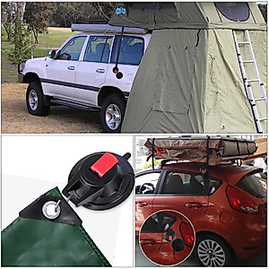 2 Pcs Heavy Duty Suction Cup Anchor Multipurpose Suction Cup Tie Down Suction Cup Anchor Hook for Camping Trap Car Awning Home Kitchen or Dogs