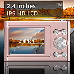 Digital Camera, 1080P Digital Camera for Kids Video Camera with 32GB SD Card,Portable Point and Shoot Camera with 16X Digital Zoom,Compact Pocket Camera for Teens Students Boys Girls Seniors