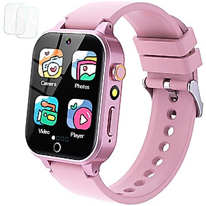 HD Touchscreen Smartwatch for Girls Ages 5-12 - With 26 Games, Video Camera, Music, Pedometer and More - Fun Educational Birthday Gift