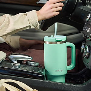 Contigo Tumbler 1200 ml with Handle | Stainless Steel Vacuum Insulated Water Bottle with Straw and Lid | Cold for 29 Hours | Travel Mug | Thermal Flask | BPA Free | Reef