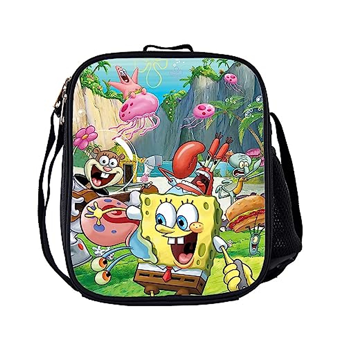 DENMER Cartoon Backpack 3Pcs Anime Backpack with Lunch Box Pencil Case Large Capacity Daypack for Travel Hiking 16 Inch Style2