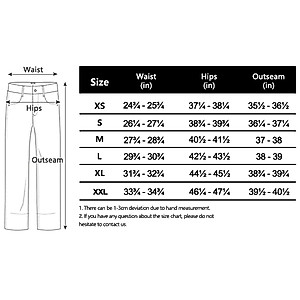 Little Donkey Andy Women's Ultra-Stretch Quick Dry Lightweight Ankle Pants Drawstring Active Travel Hiking Gray M