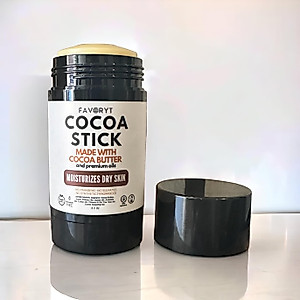 FAVORYT Cocoa Butter Stick – All-Natural Moisturizing Lotion Stick with Cocoa Butter, Almond Oil, Jojoba Oil, Avocado Oil – Warm and Natural Body Butter Stick Flavor for Women, Men, Kids – 1oz