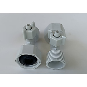 7/8 inch Female, 7/8 inch Male Nylon Bidet T-Adapter for Bidet Water Connection 1/4 or 3/8 inch Hose (2- pack 7/8-inch Bidet Connector, 2, Count)