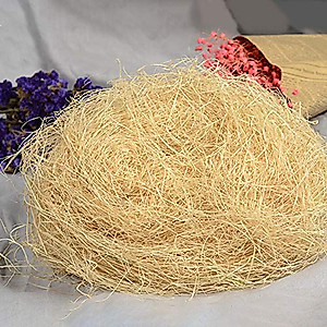 Nesting Material Raffia Grass Canary Finch Box Fillers Safe Decoration Small Bird Pet House Multipurpose Soft Reusable sy Apply Gift Packing Practical(AS Photo)