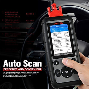 Autel MaxiDiag MD806 OBD2 Scanner, ABS SRS Engine Transmission Four Systems Diagnostic Scan Tool with Oil Reset EPB SAS BMS for Specific Vehicles Up to 2015, Auto VIN, Live Data, Lifetime Free Update