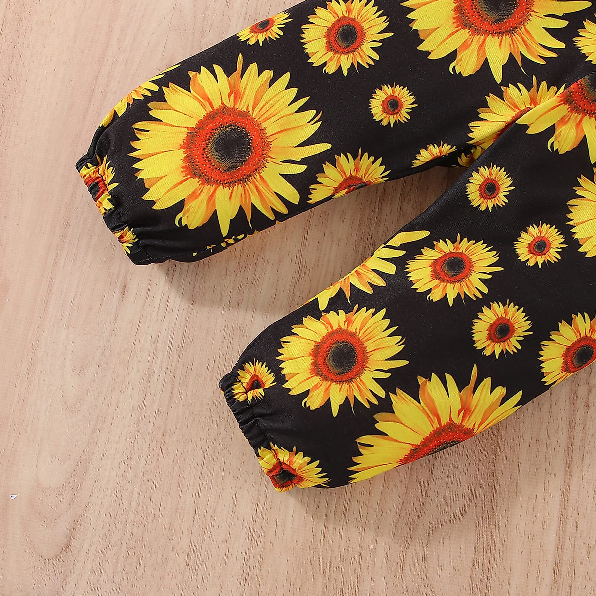 LYQTloml Newborn Baby Girl Clothes Fall/Winter Outfits Infant Romper Bodysuit Ruffle Long Sleeve Sunflower Floral Pants Cute Toddler Baby Girl Clothes Set 3PC Christmas Gifts