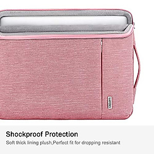 LANDICI 360° Protective Laptop Sleeve 13-14 Inch, Computer Bag Carrying Case for MacBook Air 13 M1/2022 M2, MacBook Pro 13/14 2021, Chromebook 14, Women, Slim, Shockproof, Waterproof, Pink