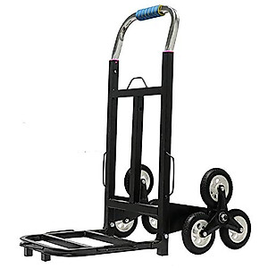 Portable Folding Handcart Folding Trolley Climbing Stair Cart Luggage Trolley Handling Trailer Pull Goods Portable Grocery Carts Multi Function Folding Handcart (Color : Red, Size : One Size)