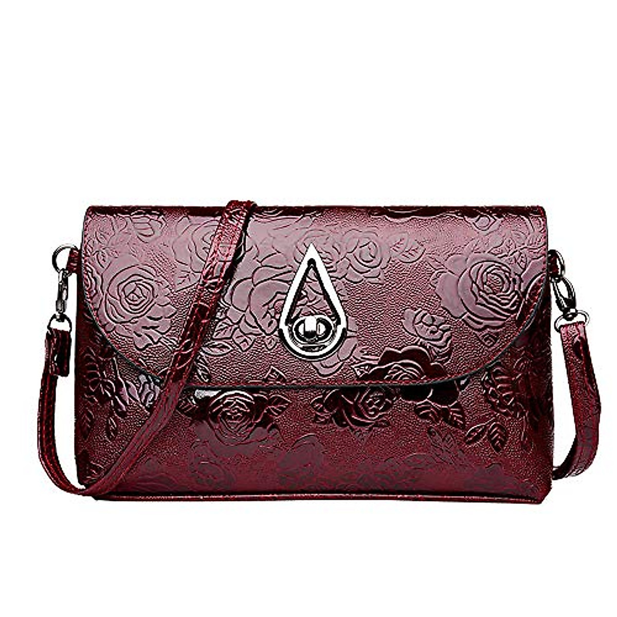 Crossbody Bags for Women,BOLUBILUY Flower Pattern Cover Leather Square Messenger Bag Shoulder Bag Fit for all Style