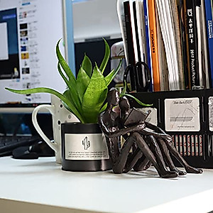 Ambipolar Romantic Reading Couple Bookshelf Decor, Cast Iron Bookend, Aesthetic Room Decor, Office Desk Decor, Home Decorative Bookend for Heavy Books, Satin Black