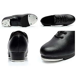 BeiBestCoat Dance Womens Tap Shoes Dancing Shoes for Women,Ladies,Girls, Black (7.5 w)