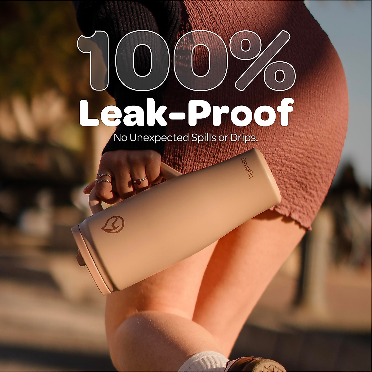 Hydracy Soulmate 40oz Tumbler with Handle and Flip Straw - 100% Leakproof Reusable Insulated Cup with Stainless Steel Straw - Cupholder Friendly Rubber Base Travel Mug - Gifts for Women & Men