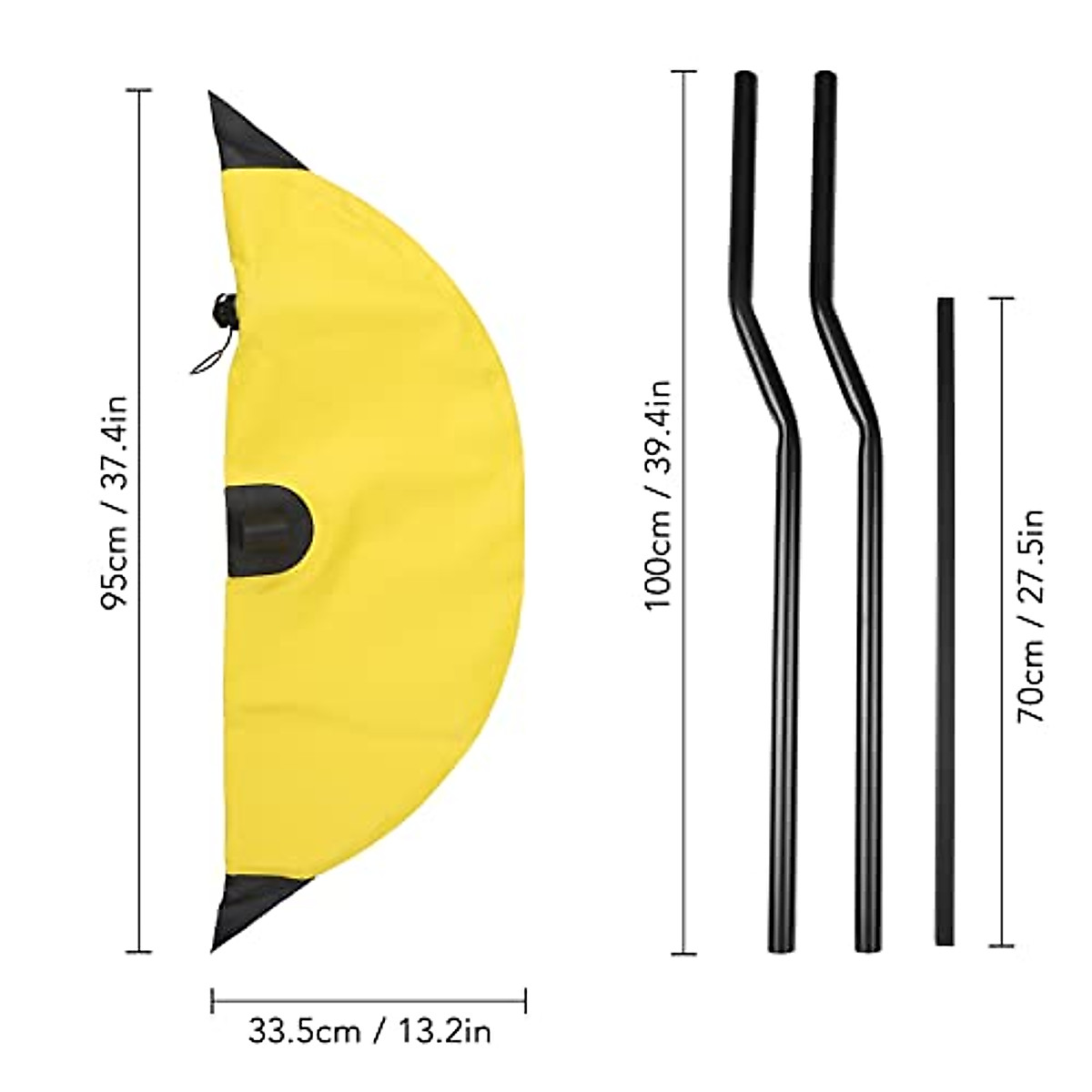 LIXADA Kayak Stabilization System, Kayak PVC Inflatable Outrigger Float with Sidekick Arms Rod Kayak Boat Fishing Standing Float Stabilizer System Kit