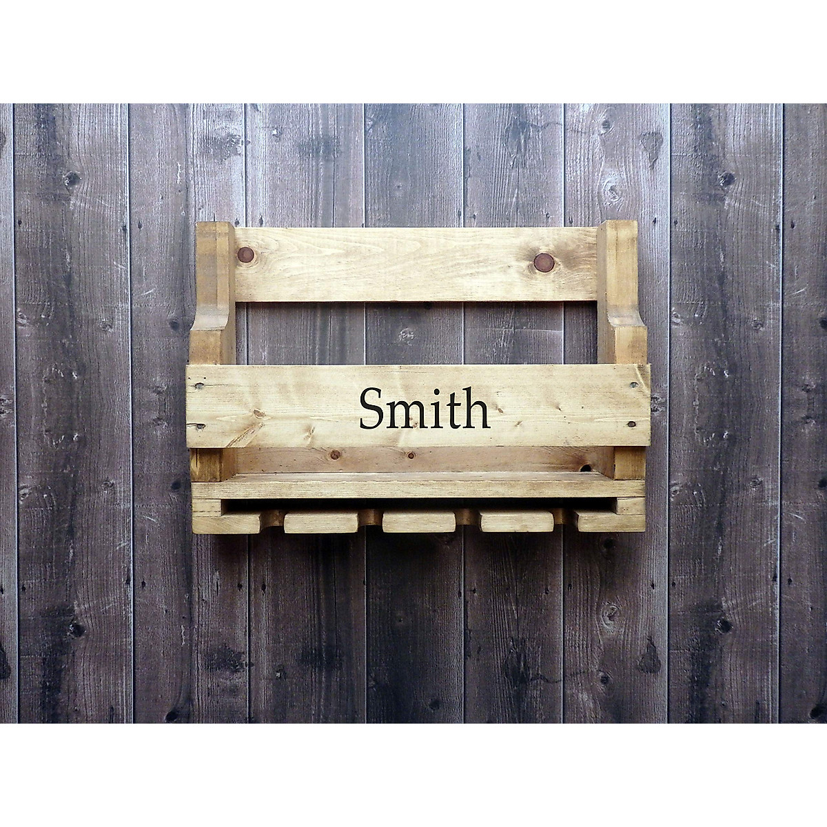Rustic Personalized Wine Rack
