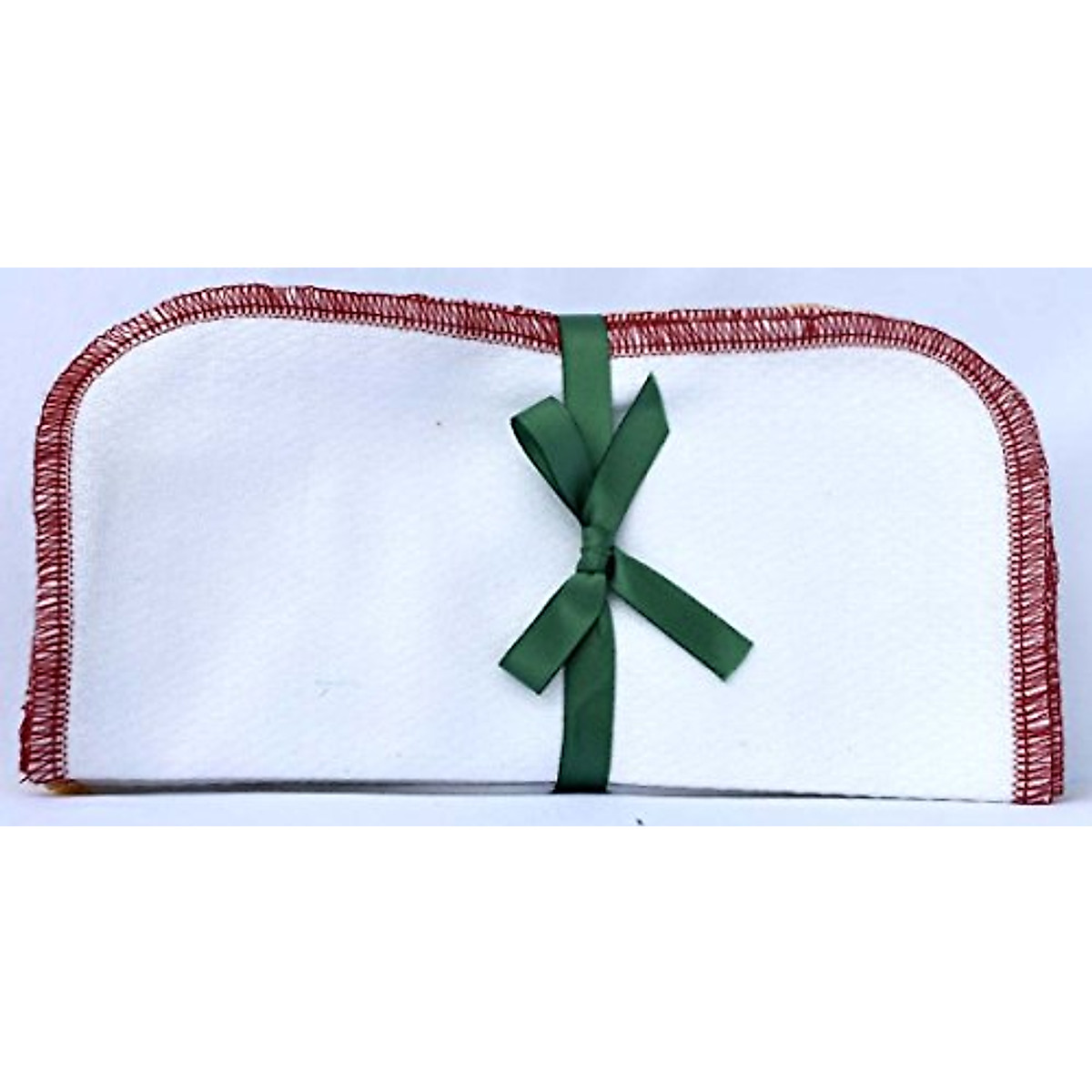 2 Ply 8x8 Inches White Cotton Birdseye Little Wipes Set of 20 Rainbow Edging