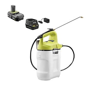 Ryobi P2830A ONE+ 18-Volt Lithium-Ion Cordless 2 Gal. Chemical Sprayer with 2.0 Ah Battery and Charger
