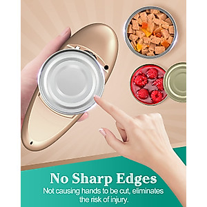 Electric Can Opener, No Sharp Edge Can Opener Electric, Hands-Free Electric Can Opener for Kitchen, Automatic Can Opener for Any Size, Kitchen Gadget Handheld Can Opener for Arthritis and Seniors