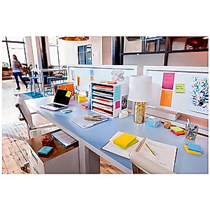 Post-it Super Sticky Notes, 3x3 in, 2x the Sticking Power, Assorted Bright Colors, Recyclable (pack of 12)