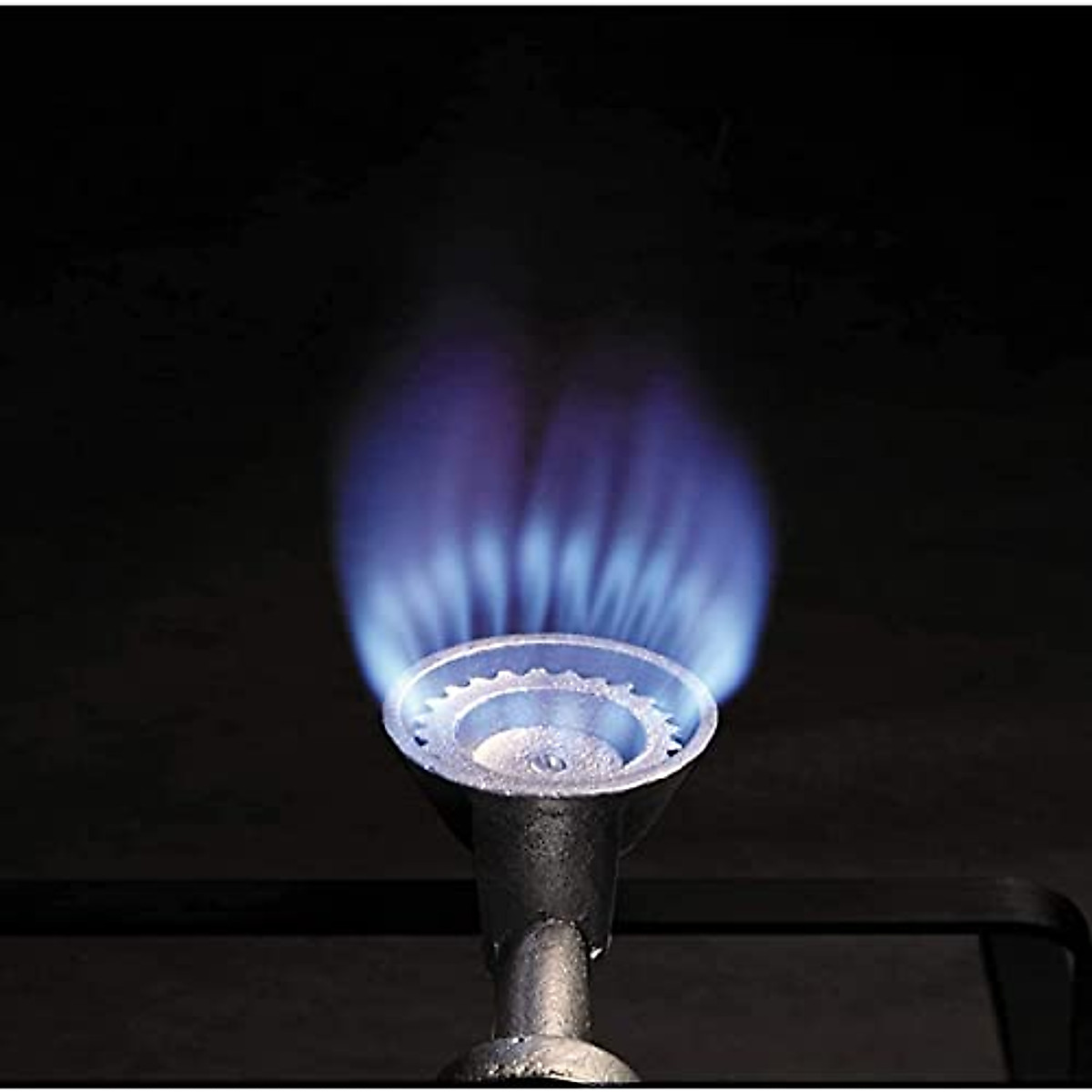 High Pressure Cast-Iron Propane Burner Head Connector Replacement Part for Round Bayou Classic Cooker Frames with Brass Fitting Orifice