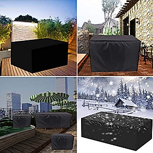 WZDD 48x24x28 inch Garden Furniture Covers Waterproof, Outdoor Furniture Cover Set, Patio Table Set Cover, 420D Heavy Duty Oxford Garden Table Cover, Tear-Resistant and Anti-UV