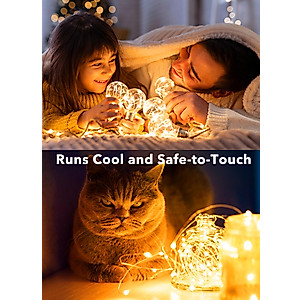 Minetom 12 Pack Fairy Lights Battery Operated -7ft 20 LED Silver Wire String Lights Waterproof Mini Firefly Lights for Bedroom, Wedding, Mason Jars, DIY, Crafts, Christmas Garlands, Party Decor