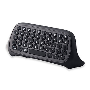 Megadream Xbox One USB 2.4Ghz Mini Wireless Qwerty Keyboard Gaming Chatpad Keyboard for Microsoft Xbox One and Xbox One S Controller PC - [Audio Compatible] - Black