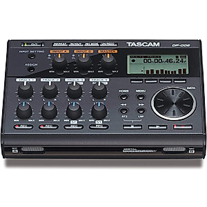 TASCAM DP-006 6-Track Portable Digital Multitrack Recorder with 2 Built-in Microphones with EMB Cable and Gravity Magnet Phone Holder Bundle