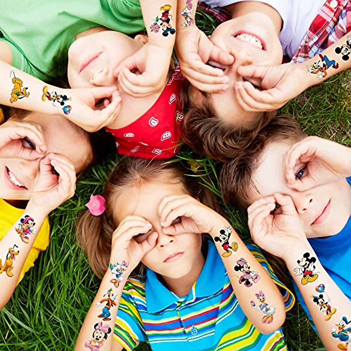 40 PCS Micke Mouse Tattoo Sticker Party Favors, Mouse Temporary Tattoos Mouse Birthday Party Supplies For Kids Boys And Girls Goody Bag Treat Bagfor Water Bottle Phone Skateboard Decoration